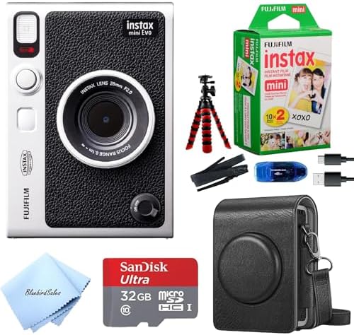 Amazon.com : Fujifilm Instant Mini EVO Hybrid Camera Bundle with 20 ...