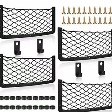 4 Pcs Car Campervan Storage Nets 36 * 18cm Elastic Van Net Mesh Bag ...