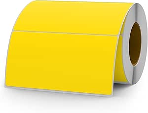 Amazon.com : YIKIADA Yellow Color Coding Labels 2 × 4 Inches Rectangle Vinyl Self-Adhesive ...