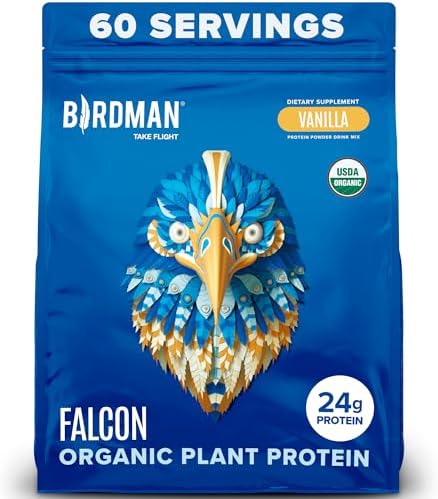 Amazon.com: BIRDMAN Falcon Vegan Protein Powder Organic, Stevia & Sugar ...