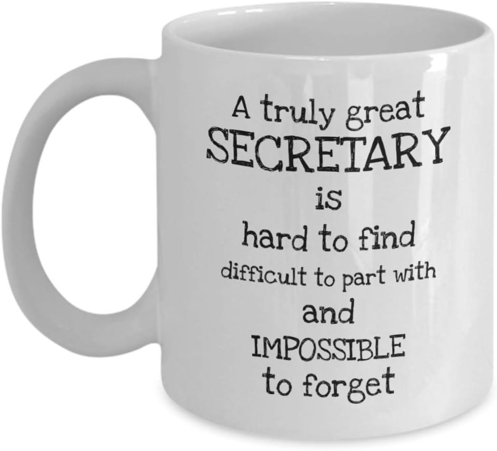 Amazon.com: A truly great secretary is hard to find coffee mug funny ...