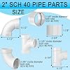 Amazon.com: (2" SCH 40 PVC Fitting Kit, 20 Pack) Asterbacks 2 inch ...