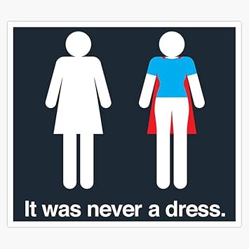 Amazon.com - It Was Never A Dress Vinyl Waterproof Sticker Decal Car ...