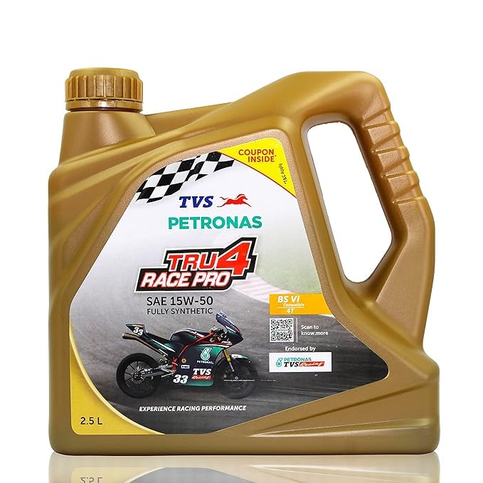 Petronas TVS Tru4 Race Pro 4T SAE 15W-50 Fully Synthetic Sports Engine ...