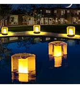 Amazon.com : LanPool Floating Pool Lights, Waterproof Solar Flame ...