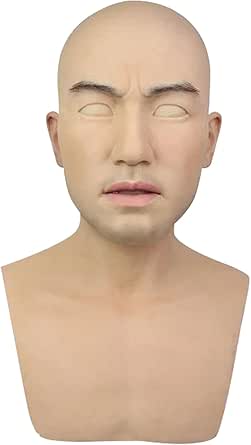 Amazon.com: Generic Silicone Realistic Head Mask Men's Face Young Man ...