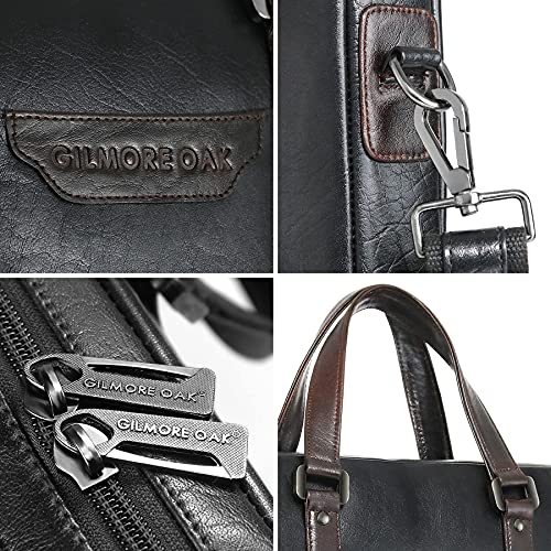 GO Gilmore Oak Jordan Leather Luxury Laptop Bag | Shoulder Work Bag ...
