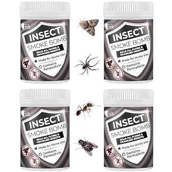 Insect Smoke Bomb 4 Pack - Fast-Acting Formula, Comprehensive Coverage ...