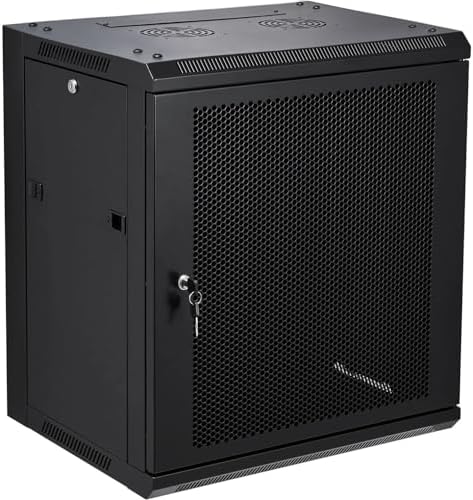Amazon.com: NETECABLE 12U Wall Mount Server Cabinet Network Rack Vented ...