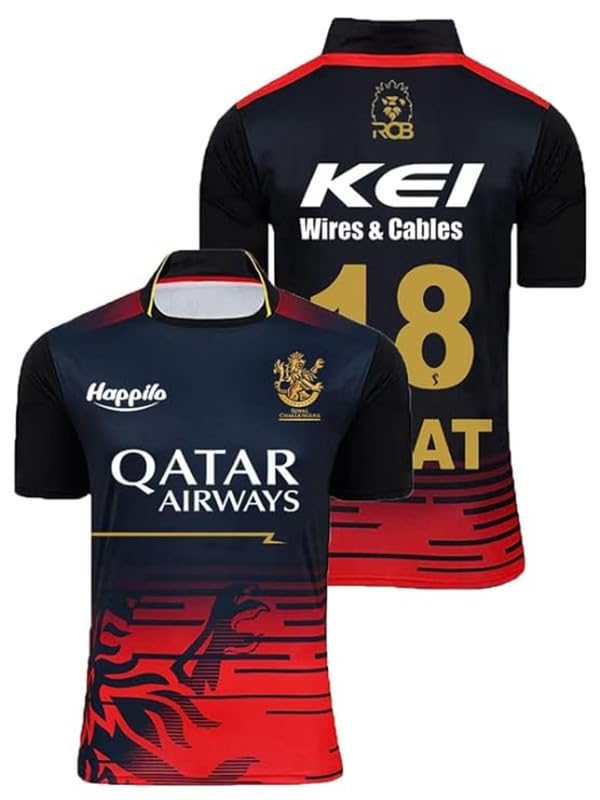 Buy RCB Jersey 2024 IPL Virat Kohli 18 Tshirt for (Men & Kids, Boys)(12 ...