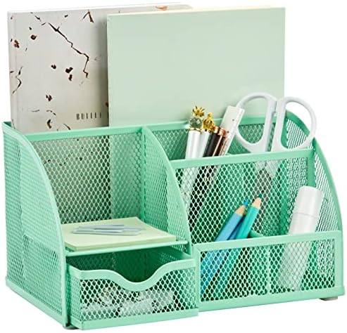 Amazon.com: Boutilon Mesh Desk Organizer Desktop Office Supplies ...