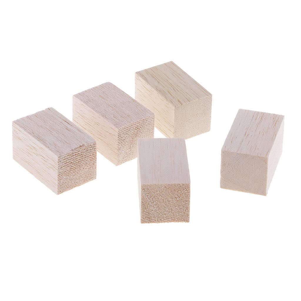 Balsa Wood Blocks Wooden Cubes Square Sticks for Models, Aircrafts Kit ...
