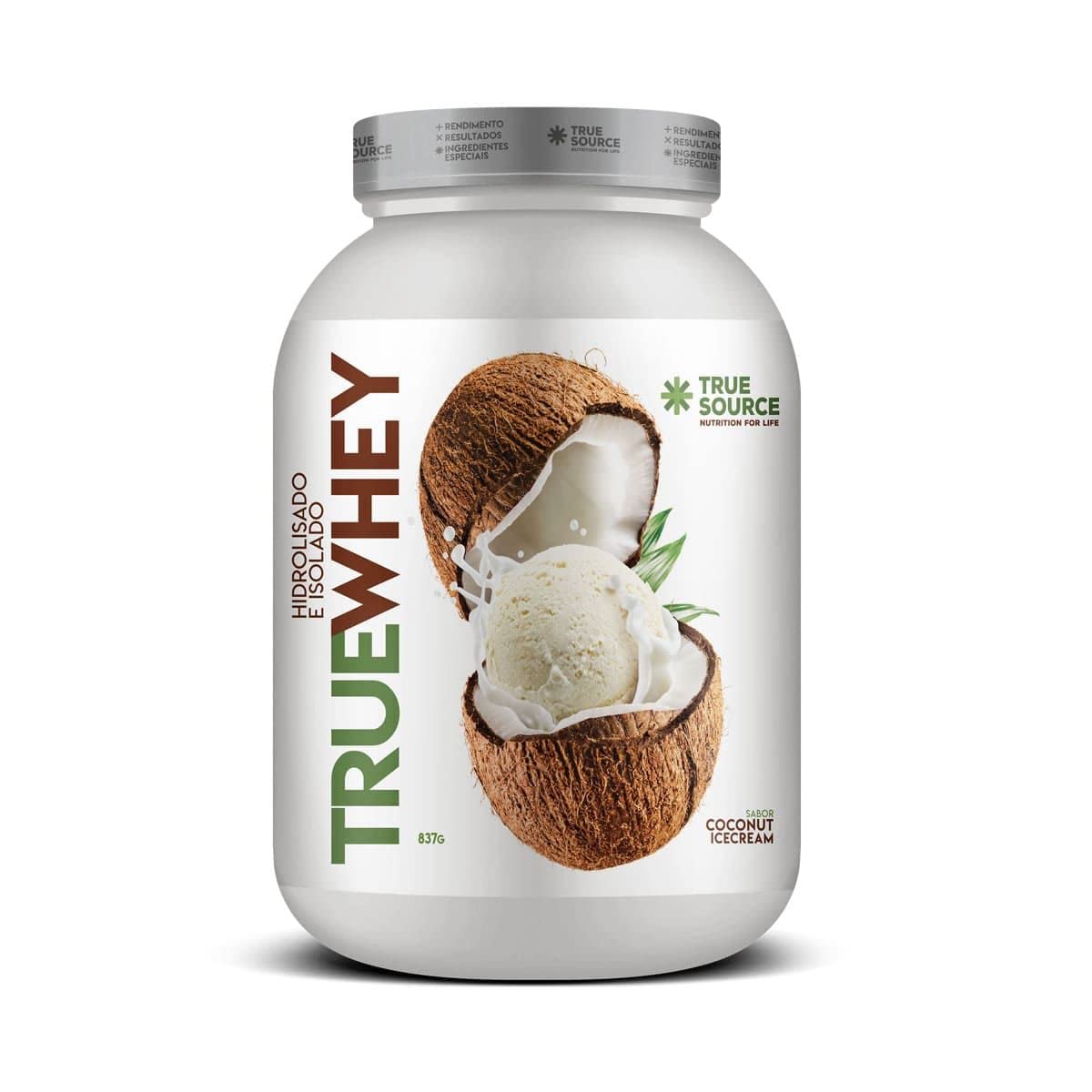 True Source True Whey, Hidrolisado e Isolado - Sabor Coconut Icecream ...