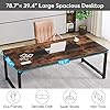 Amazon.com: Tribesigns Modern Computer Desk, 78.7 x 39.4 inch X Large ...