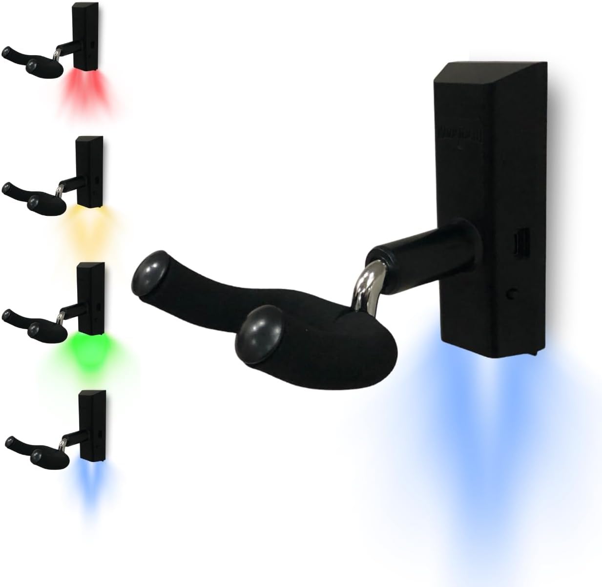 Amazon.com: Threehoney Light up Guitar Stand Wall Mount Wood Hanger ...