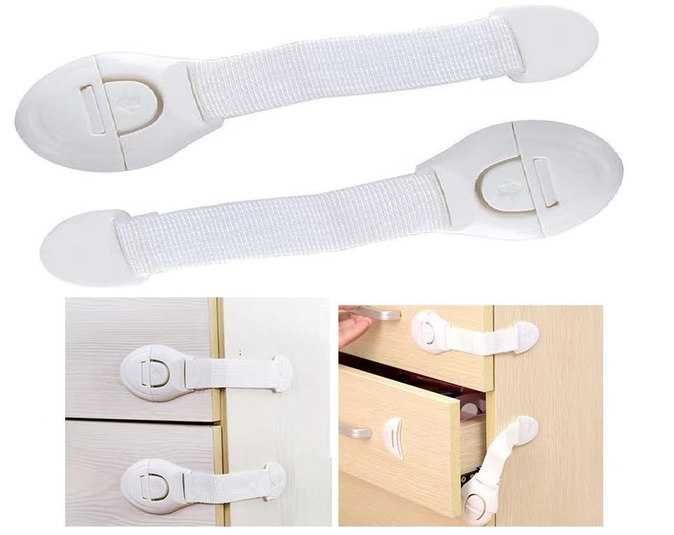 Child Safety Cupboards Straps Door Locks for Cabinets Drawers Kitchen ...