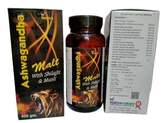 Buy Ashwagandha Malt with Shilajit & Musli | 400g Online at Low Prices ...