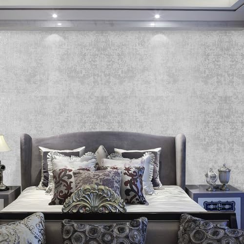 Industrial Textured Concrete Effect Wallpaper Cement Gray Shabby Chic ...