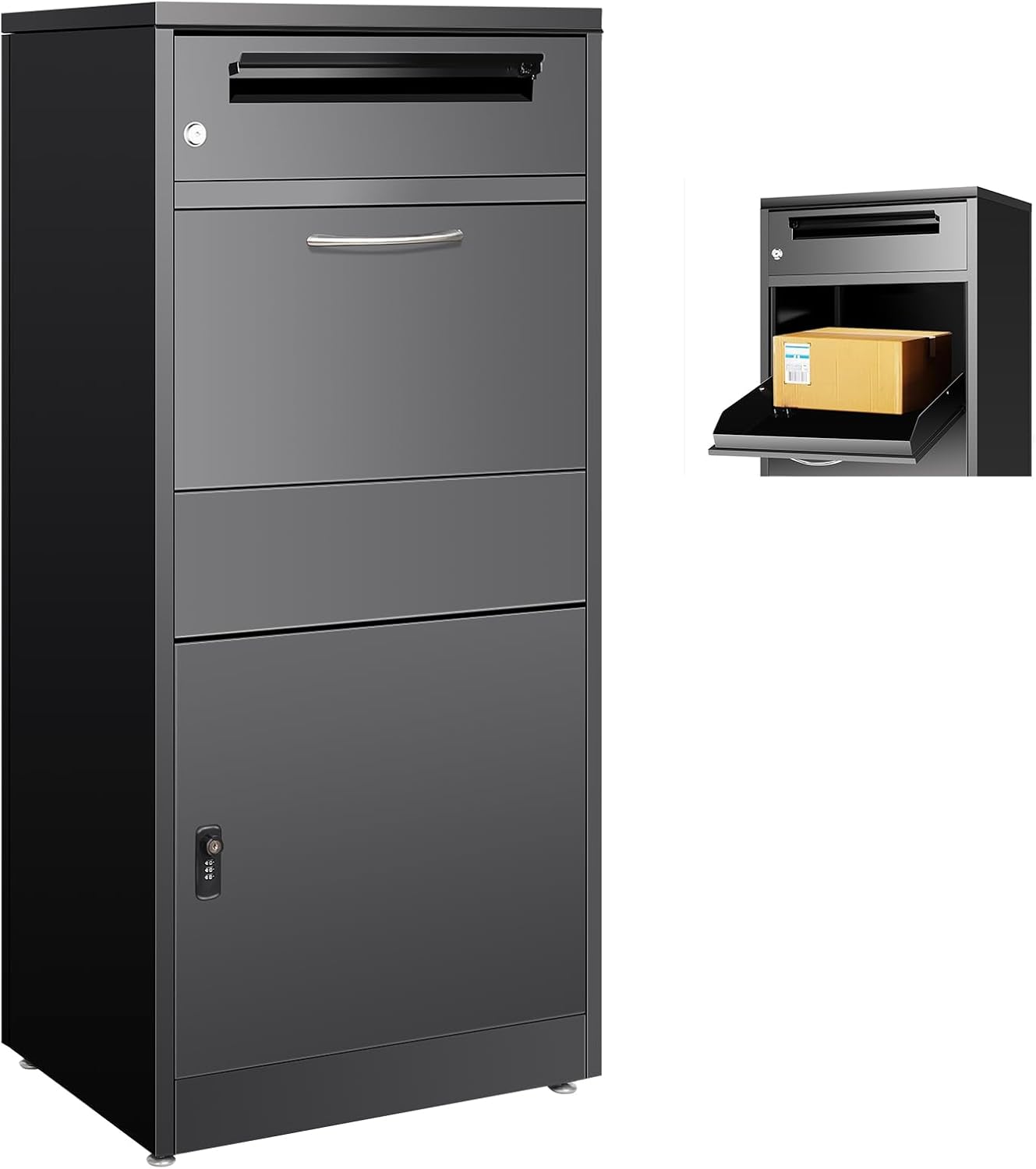 Gasgo 45" Mailboxes for Outside, Galvanized Steel Package Delivery ...