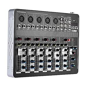 kh Professional 7-Channel Mixing Console Audio Mixer, Bluetooth ...
