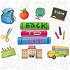 Amazon.com: Back to School Window Clings School Day Static Stickers ...