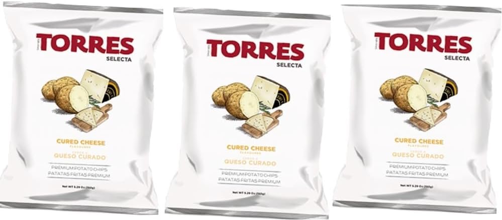 Amazon.com: Torres - Cured Cheese Potato Chips 1.76oz (50g) (3-PACK ...