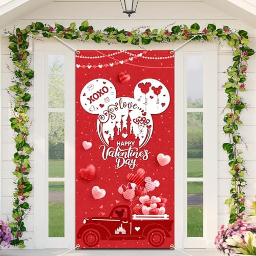Amazon.com: Happy Valentine's Day Door Cover Valentines Day Decorations ...