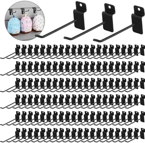 Amazon.com: Yaocom 200 Pcs Slatwall Hooks Bulk Metal Slat Wall Hanging ...