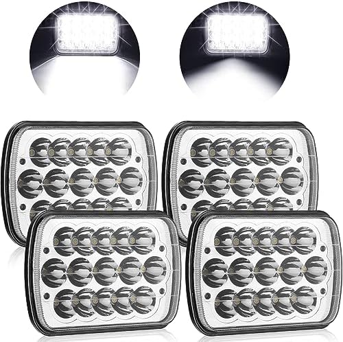 Amazon.com: Retisee 4 Pcs Rectangle LED Headlights H6054 5 x 7 7 x 6 ...