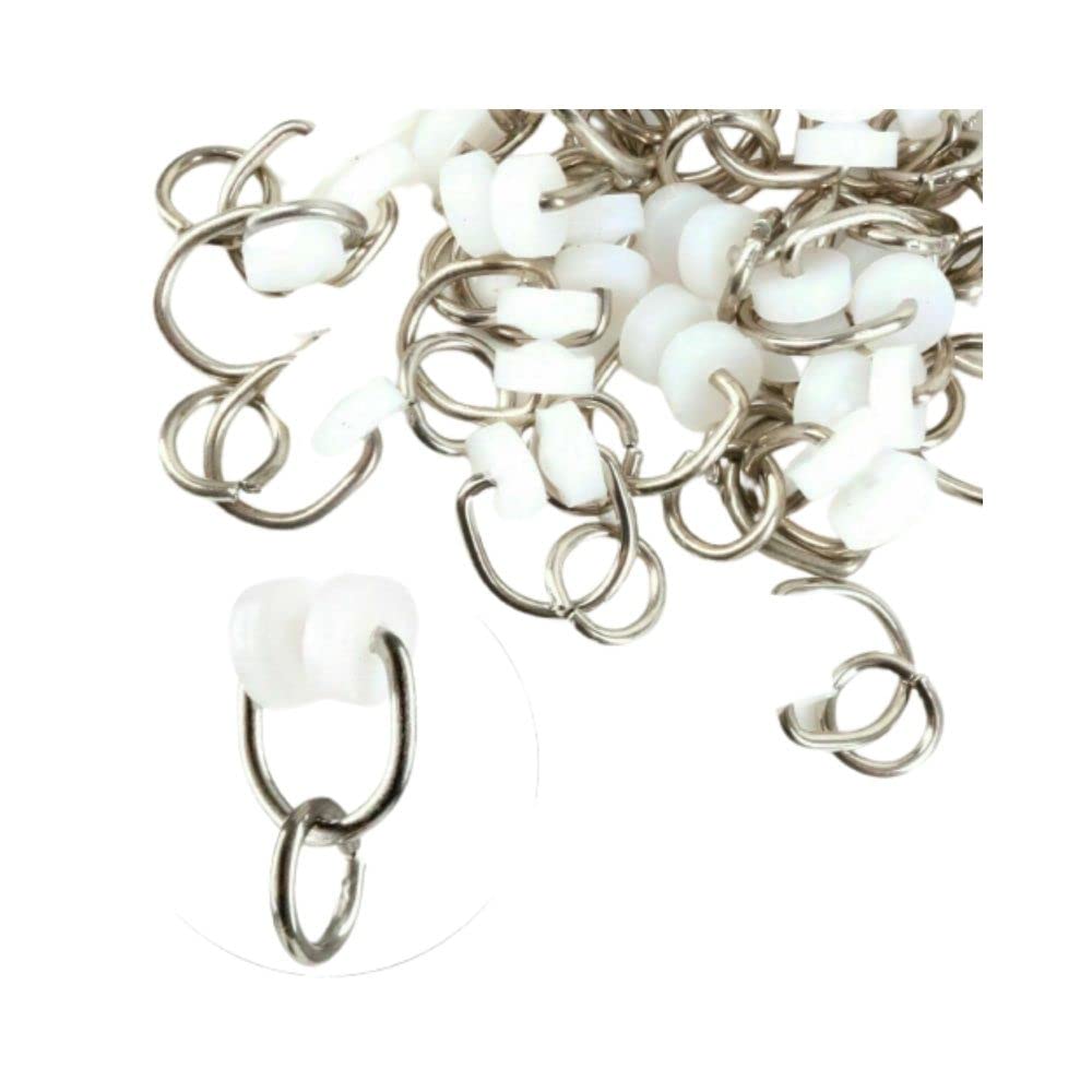 Curtain Track Rail Gliders Slider Runner hanging Glider Wheels White ...