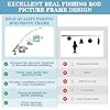 Amazon.com - Wood Fishing Pole Picture Frame,Three 4x4'' Picture Frames ...