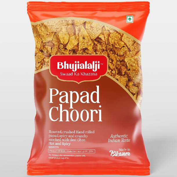 Bhujialalji Papad Choori (pack of 1) 150g| Roasted, Crushed Hand Rolled ...