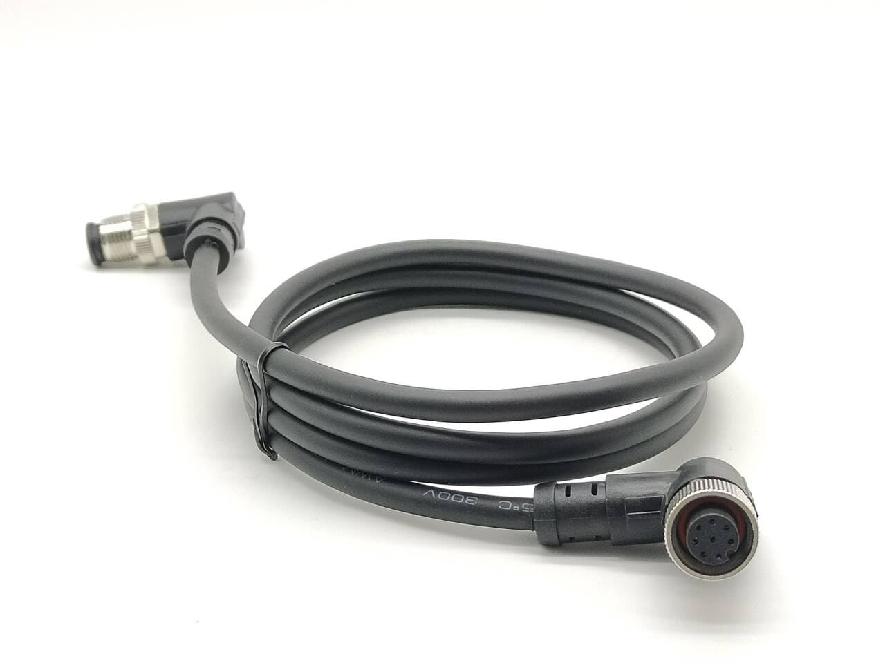 M12 Conector de ángulo recto macho a hembra A-Coding 1M AWG22 hembra a macho Cable M12 (8 pines ...