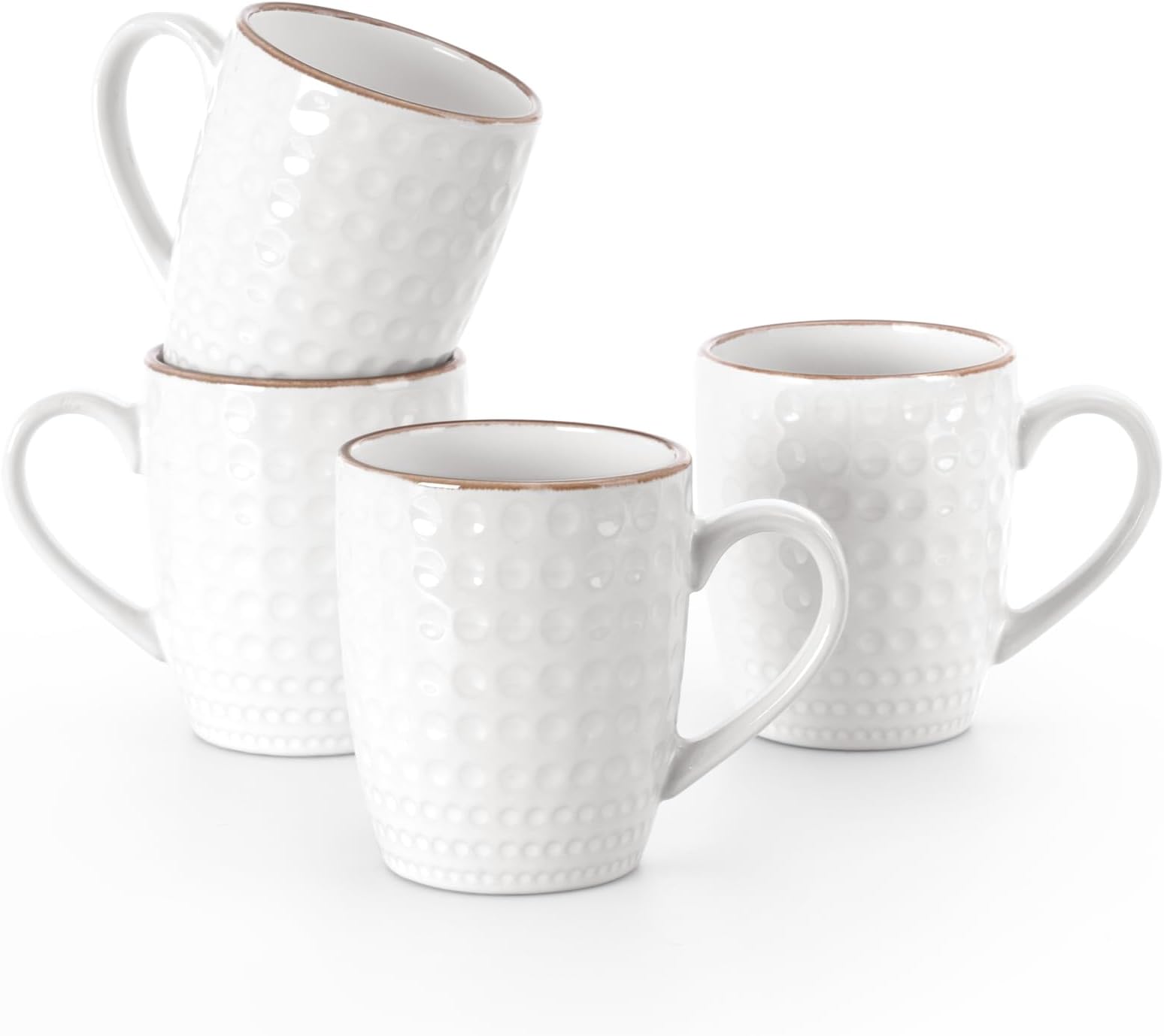Amazon.com: Anmula Coffee Mug Set of 4, 16 Oz Ceramic Embossment Coffee ...