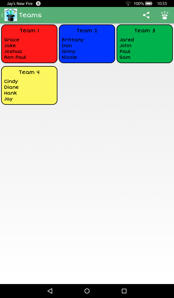 Team Shake: Pick Random Groups - App on Amazon Appstore