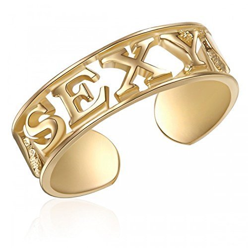 Amazon.com: Sexy Yellow Gold Toe Ring, One Size Fits All Gold Toe Ring ...