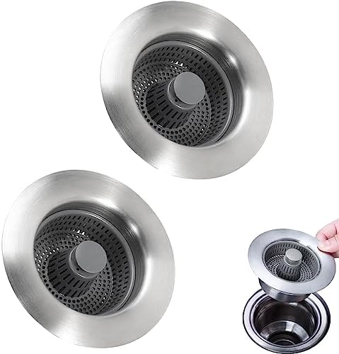 Upgraded 3 in 1 Kitchen Sink Drain Strainer & Stopper Kit, 304 ...