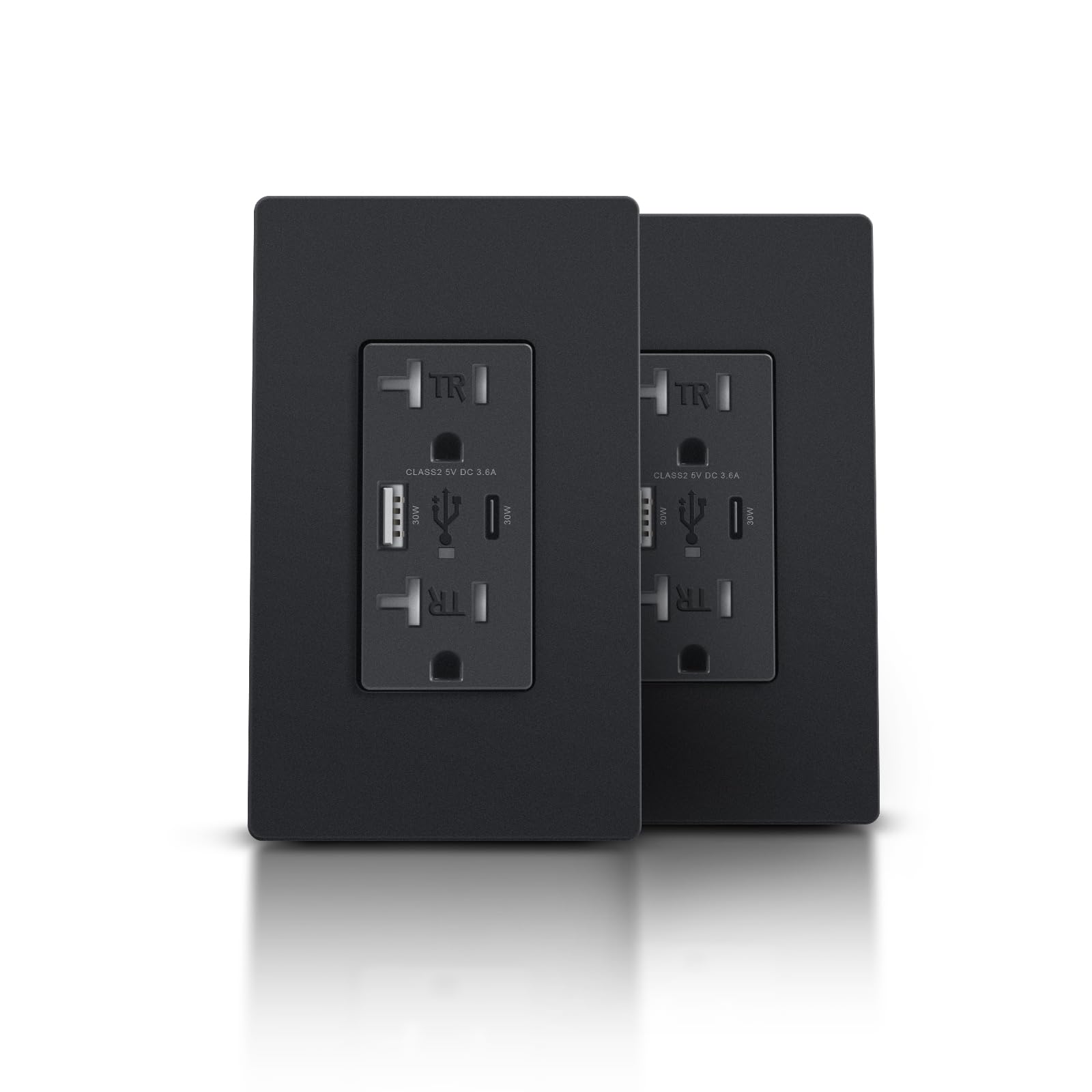 Snapklik.com : TOPELER Black USB Outlets, USB-C Wall Outlet