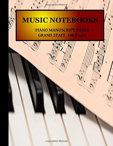 Amazon.com: Piano Manuscript Paper/Notebook: Grand Staff 100 Pages 11x8 ...