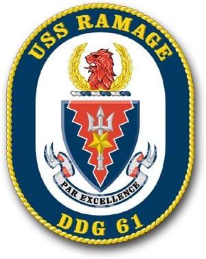 Amazon.com - US Navy Ship USS Ramage DDG-61 Decal Sticker 3.8" 6-Pack ...