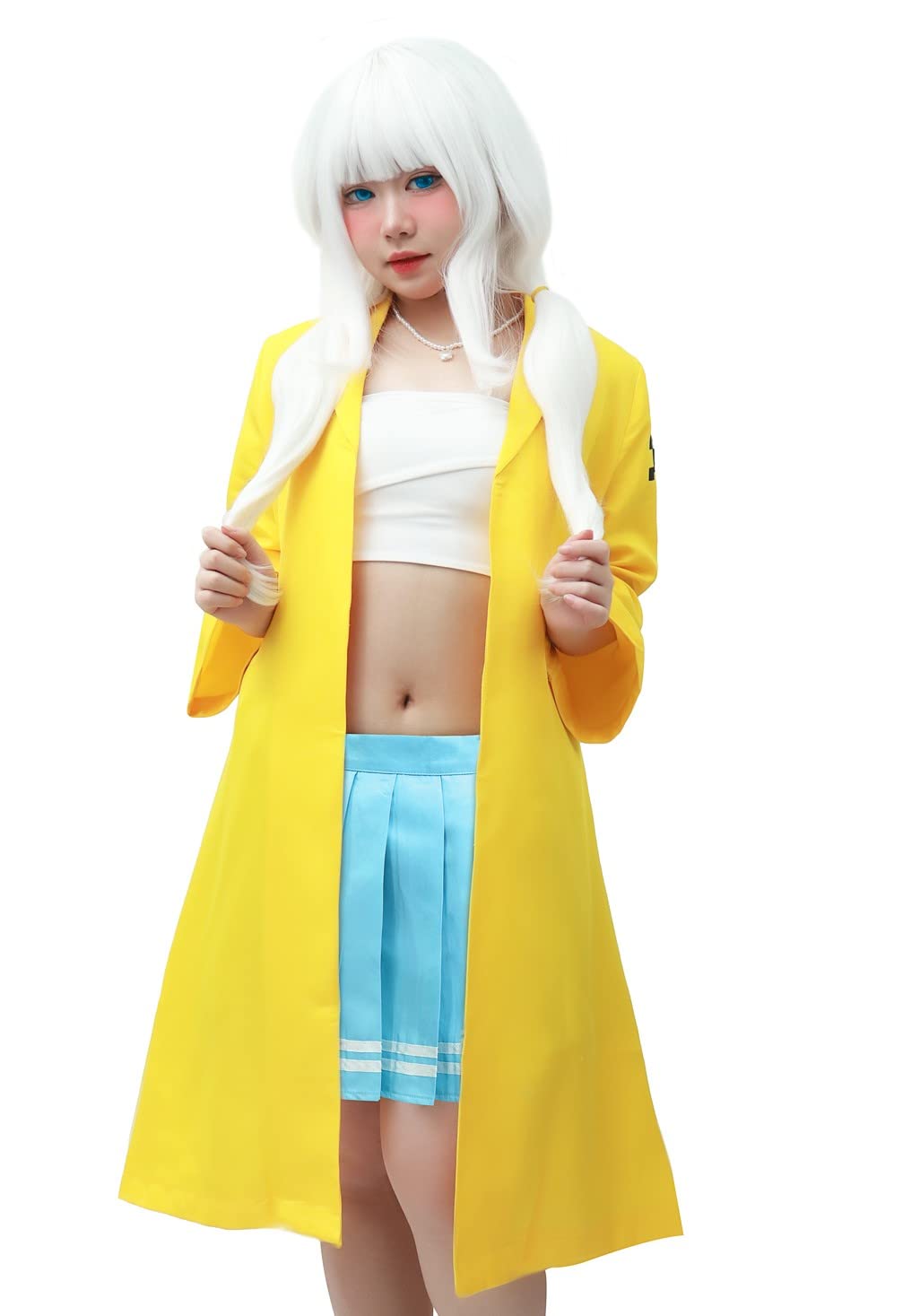 C-ZOFEK US Size Angie Yonaga Cosplay Costume Uniform Yellow Jacket ...