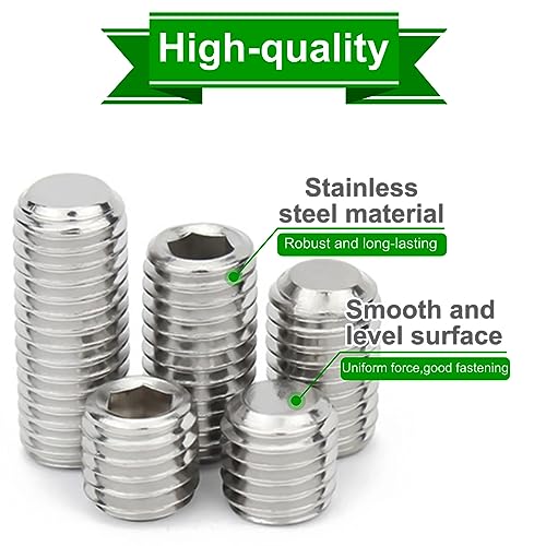 DAOKAI Grub Screws Set, Flat Head Socket Hex Grub Screw Set M2/M3/M4/M5 ...