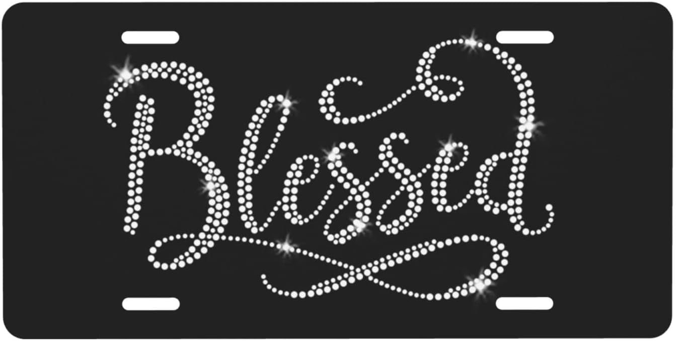 Amazon.com: Blessed Front License Plate Aluminum Decorative License ...