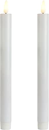 Amazon｜KOYOKOMA LED ろうそく 2本 セット 火を使わない 蝋燭 ローソク 電池式 揺らぎ 安全 仏具 仏壇 教会 パーティー キャンドルライト 葬祭 （ホワイト/2本セット ...