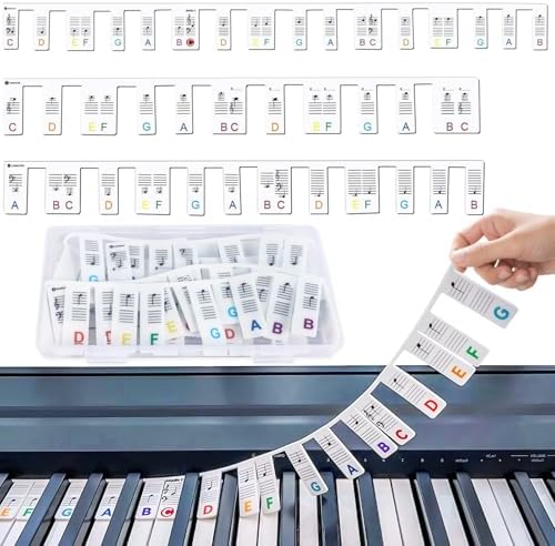 Removable Piano Keyboard Note Labels Piano Notes Guide Labels Silicone ...