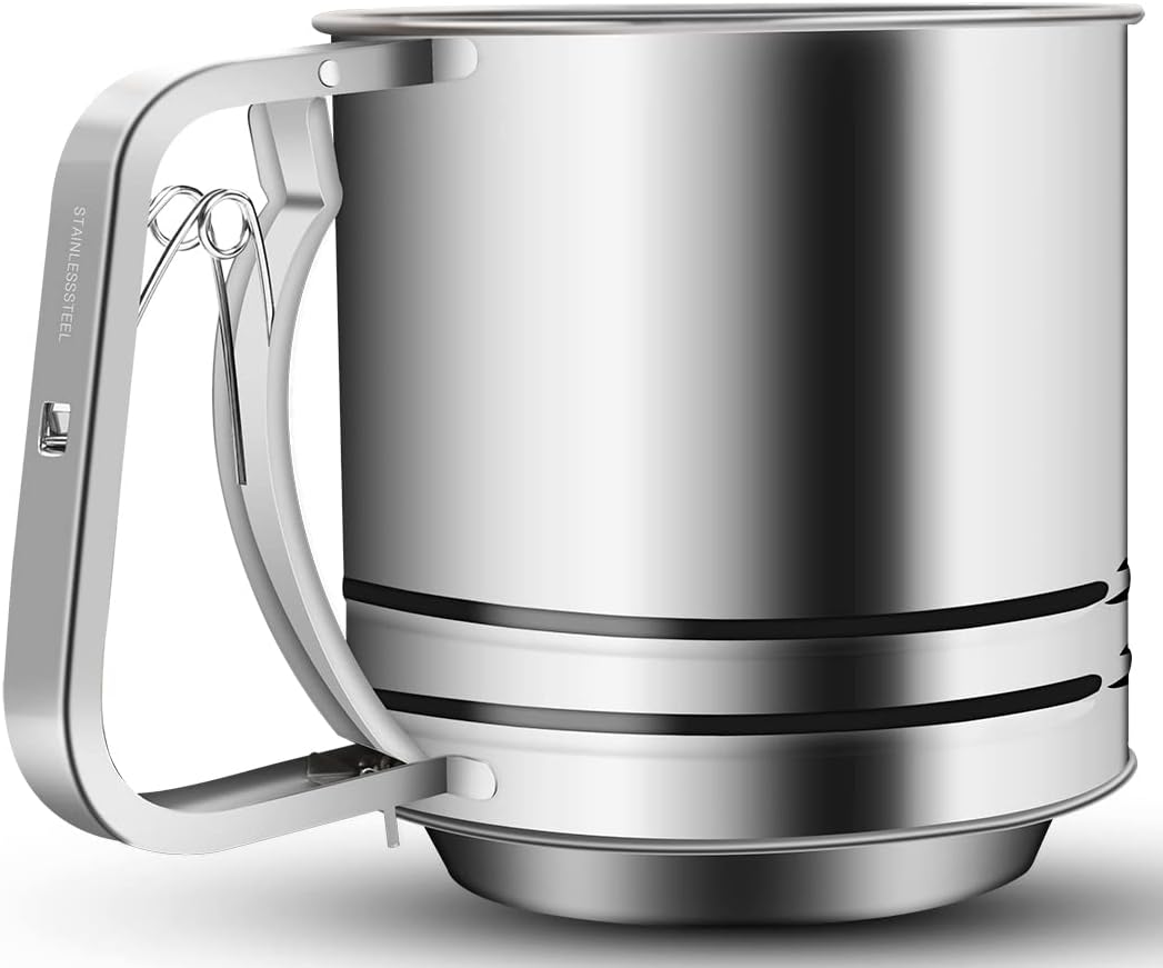 Amazon.com: NPYPQ Flour Sifter | Baking Sifter 5 Cup | Powder Sifter ...
