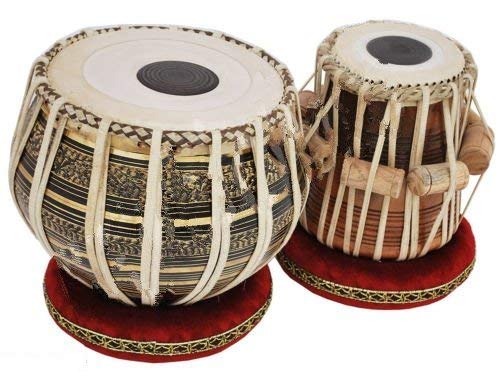 Copper Tabla Set - Bayan & Sheesham Daya with Hammer and Bottom Rings ...