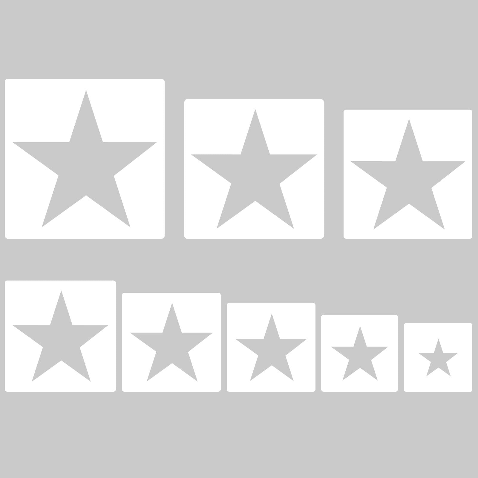 Amazon.com : 8 PCS Large Star Stencils,Star Template Stencil, Star ...