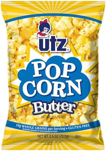 Amazon.com: Utz Butter Popcorn, 14 ct, 2.5 oz. Bags - Naturally ...