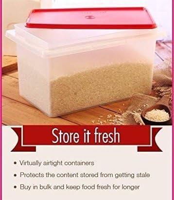 Buy Tupperware Plastic Rice Keeper, 5Kg 1pc Online at Low Prices in ...